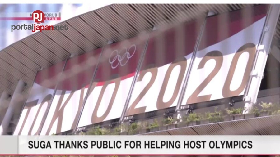 Suga, nagpapa-salamat sa publiko sa pag-tulong sa pag-host ng Olympic ...