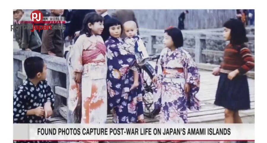 Natagpuan ang mga larawang may kulay na nagpapakita ng post-war Japanese life sa Amami Oshima ...